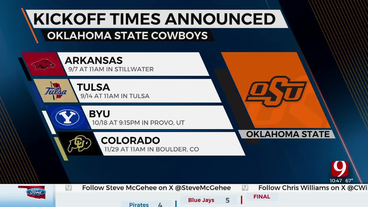 OU, OSU, TU Football Kickoff Times