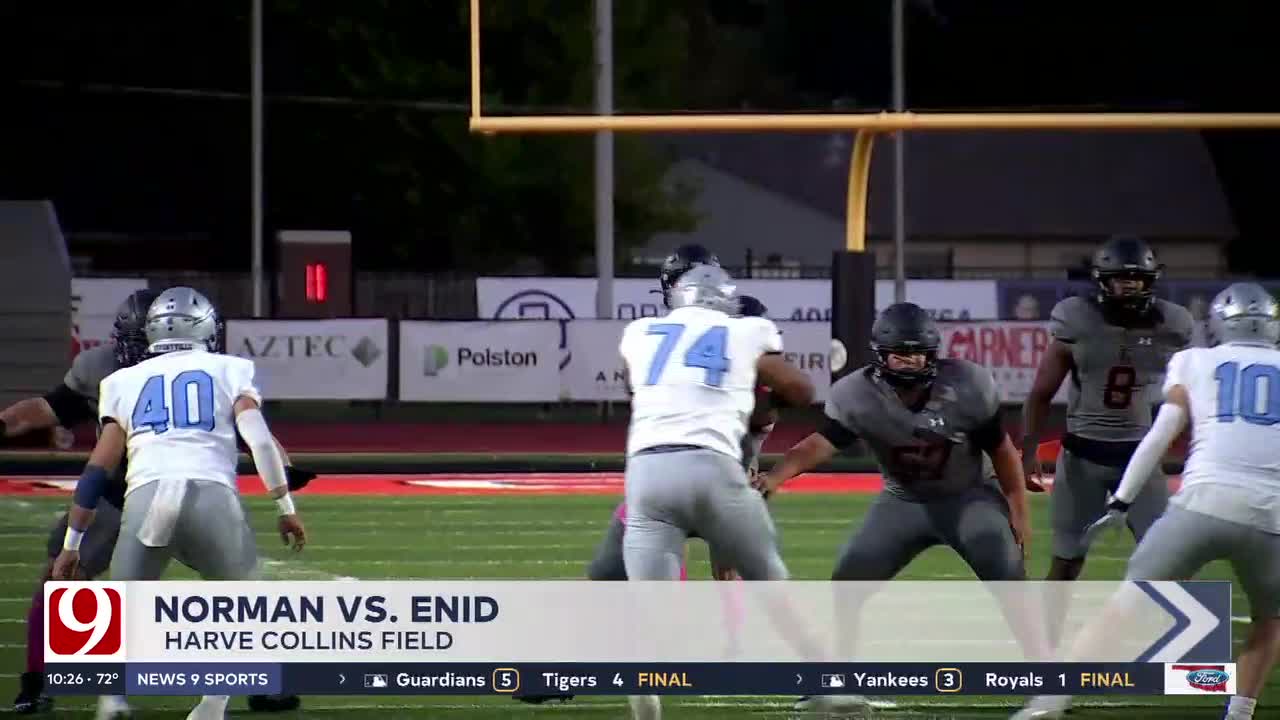 Norman High Dominates Enid In Thursday Night Football, 49-7