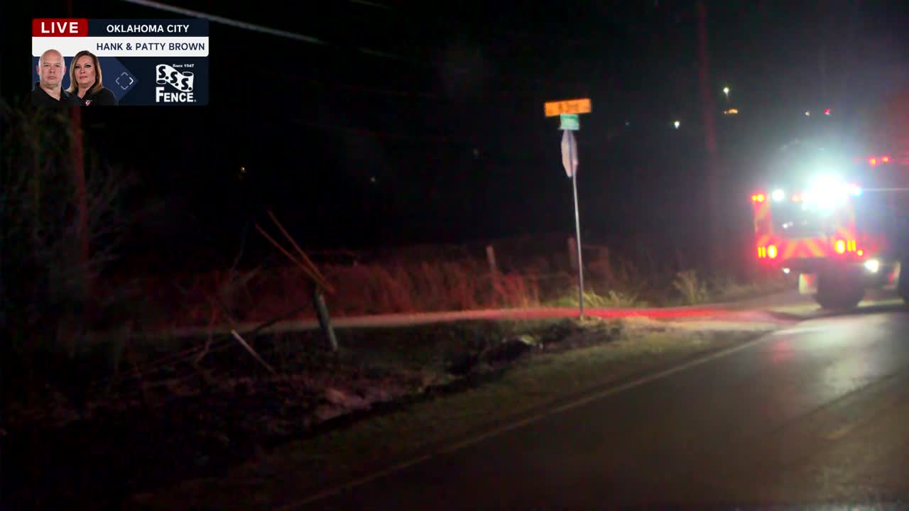 Downed Powerline Sparks Grass Fire, Closes Anderson Road in Southeast OKC
