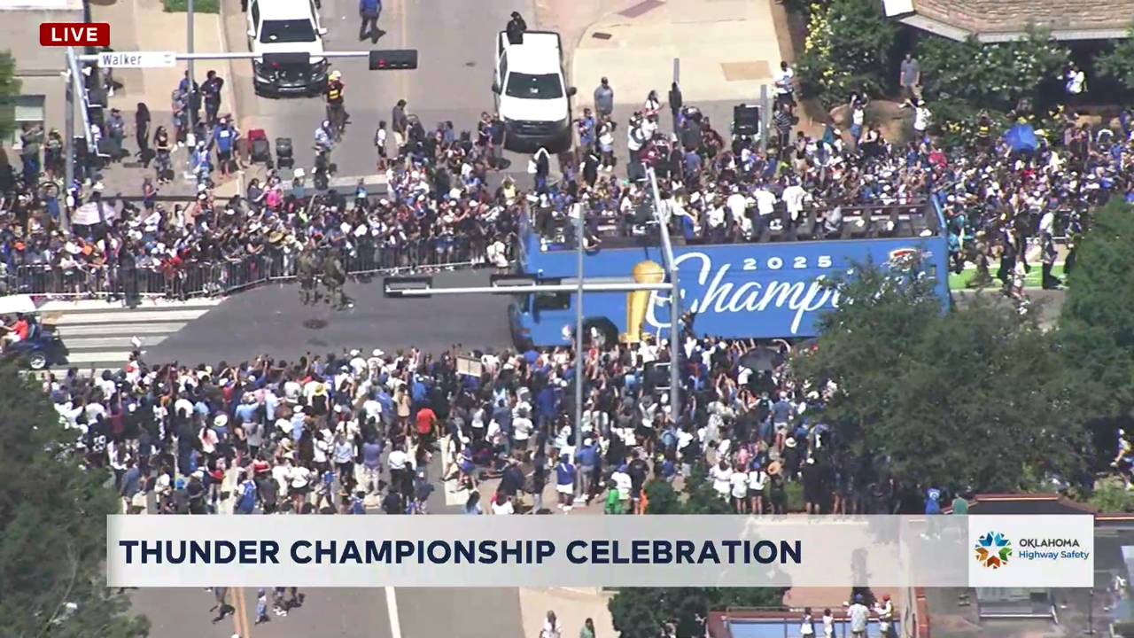 Oklahoma City Thunder 2025 Champions Parade News 9 full broadcast