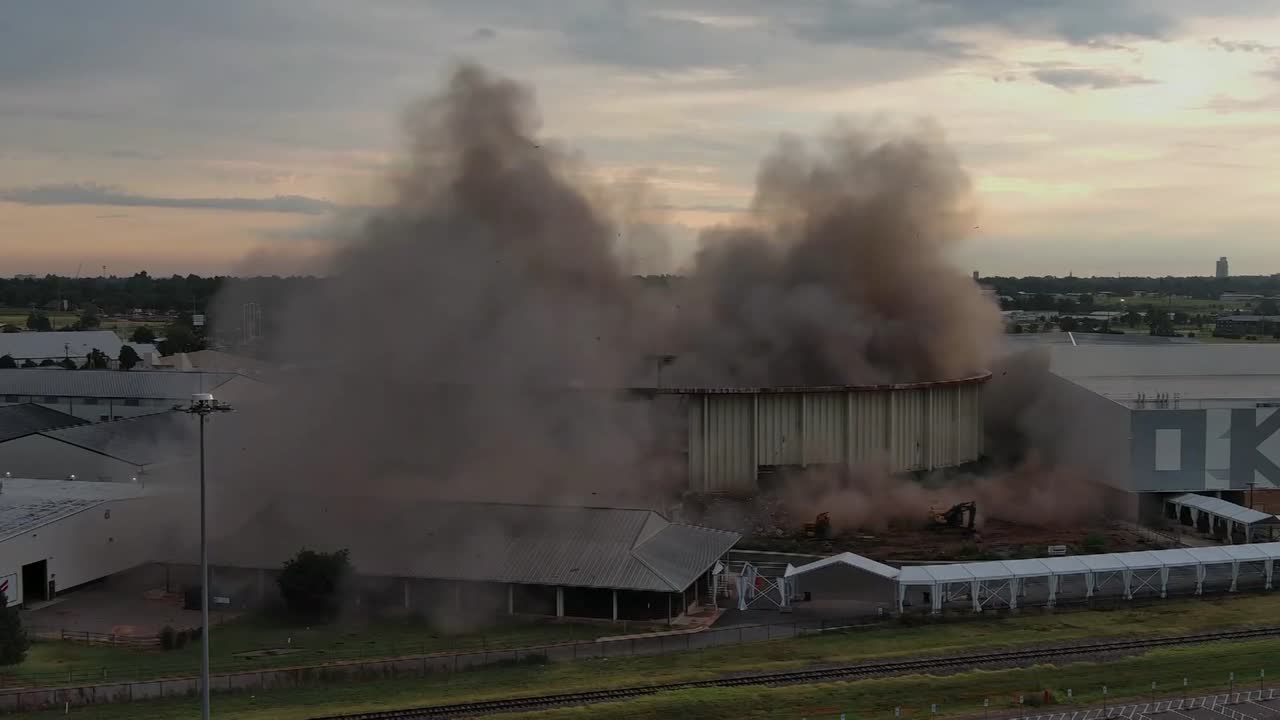 A chapter closes: Jim Norick Arena roof comes down in dramatic implosion
