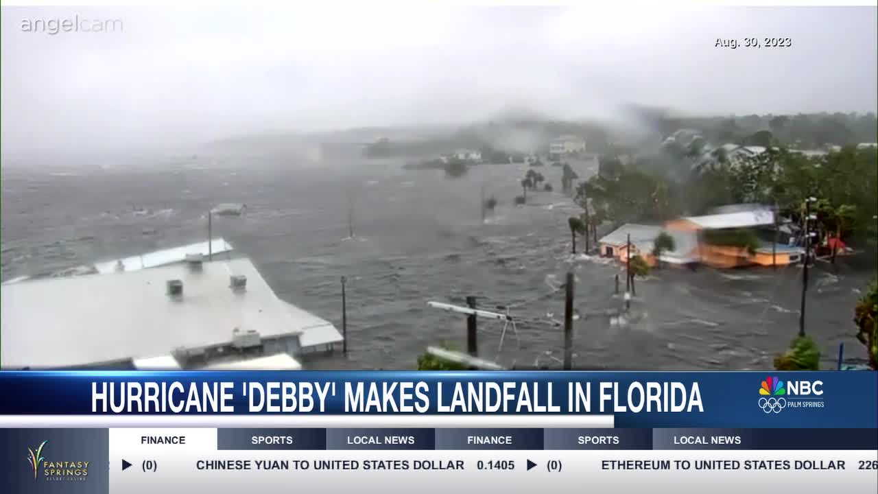 Hurricane Debbie Makes Landfall in Florida, Threatens Catastrophic Rainfall