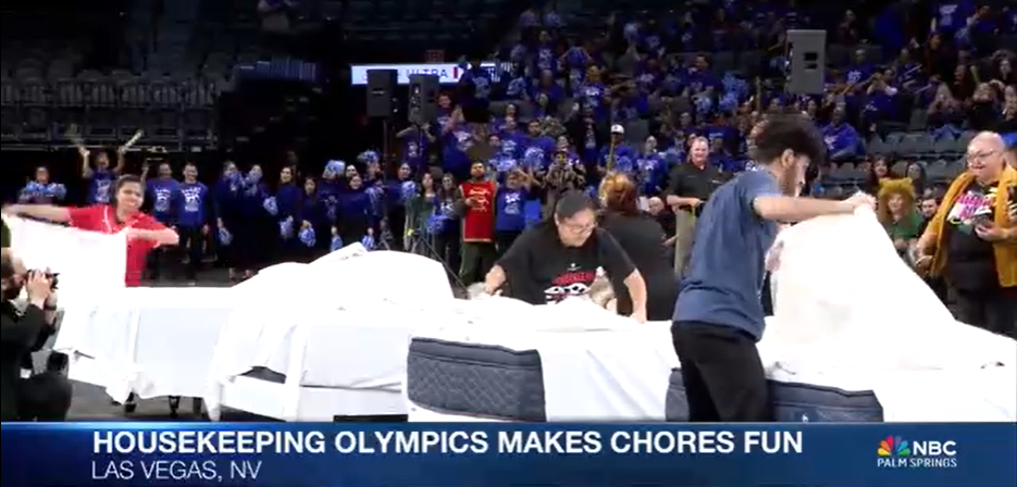 Housekeeping Olympics Brings Fun Competition to Michelob Ultra Arena