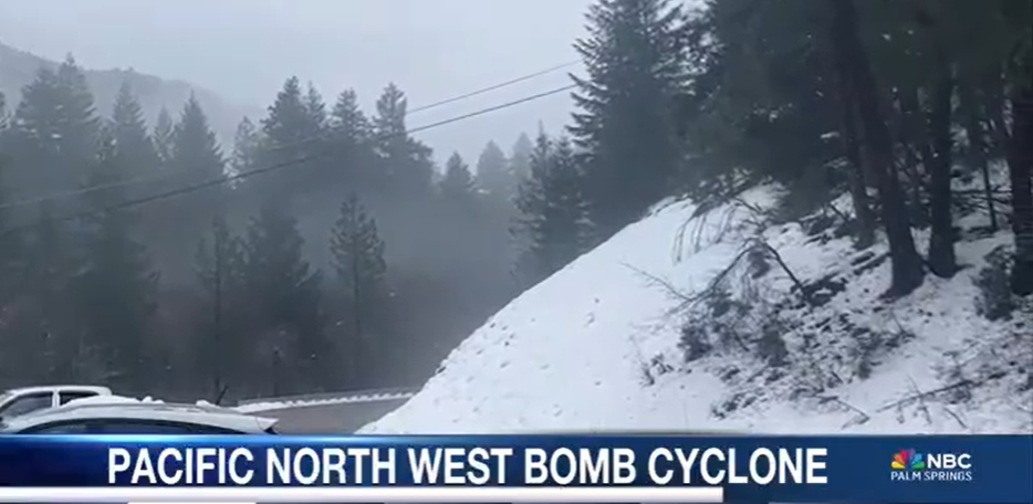 Bomb Cyclone Hits Northern California, Bringing Heavy Rain, Snow, and Winds
