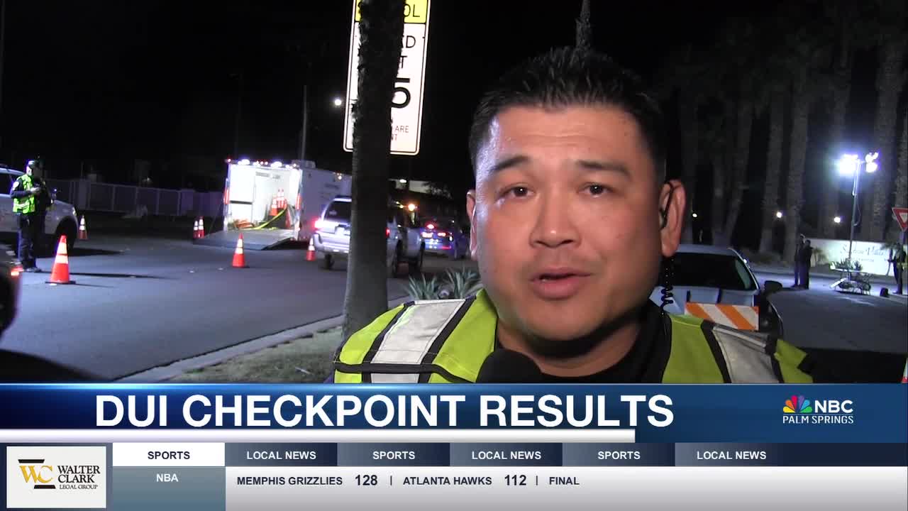 Three Arrested at Palm Springs DUI Checkpoint