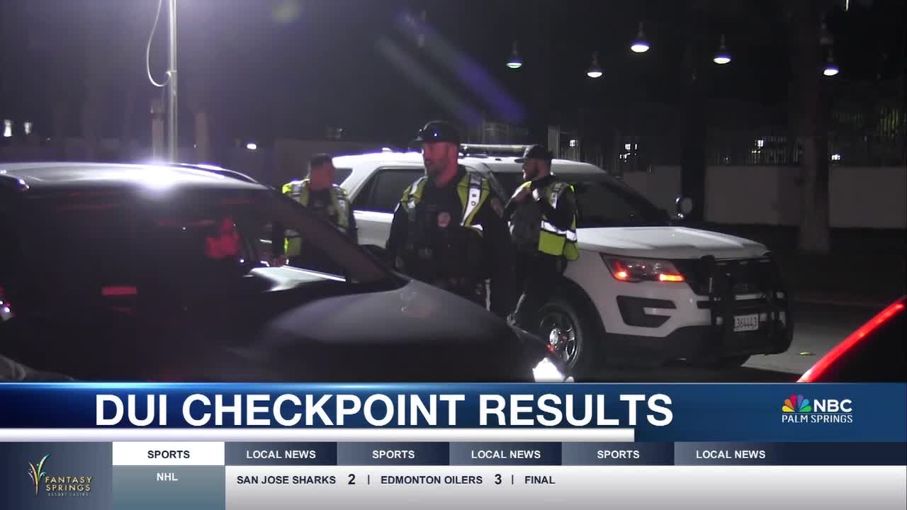 Three Arrested at DUI Checkpoint in Palm Springs