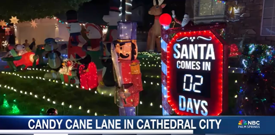 Candy Cane Lane in Cathedral City Illuminates the Holiday Spirit