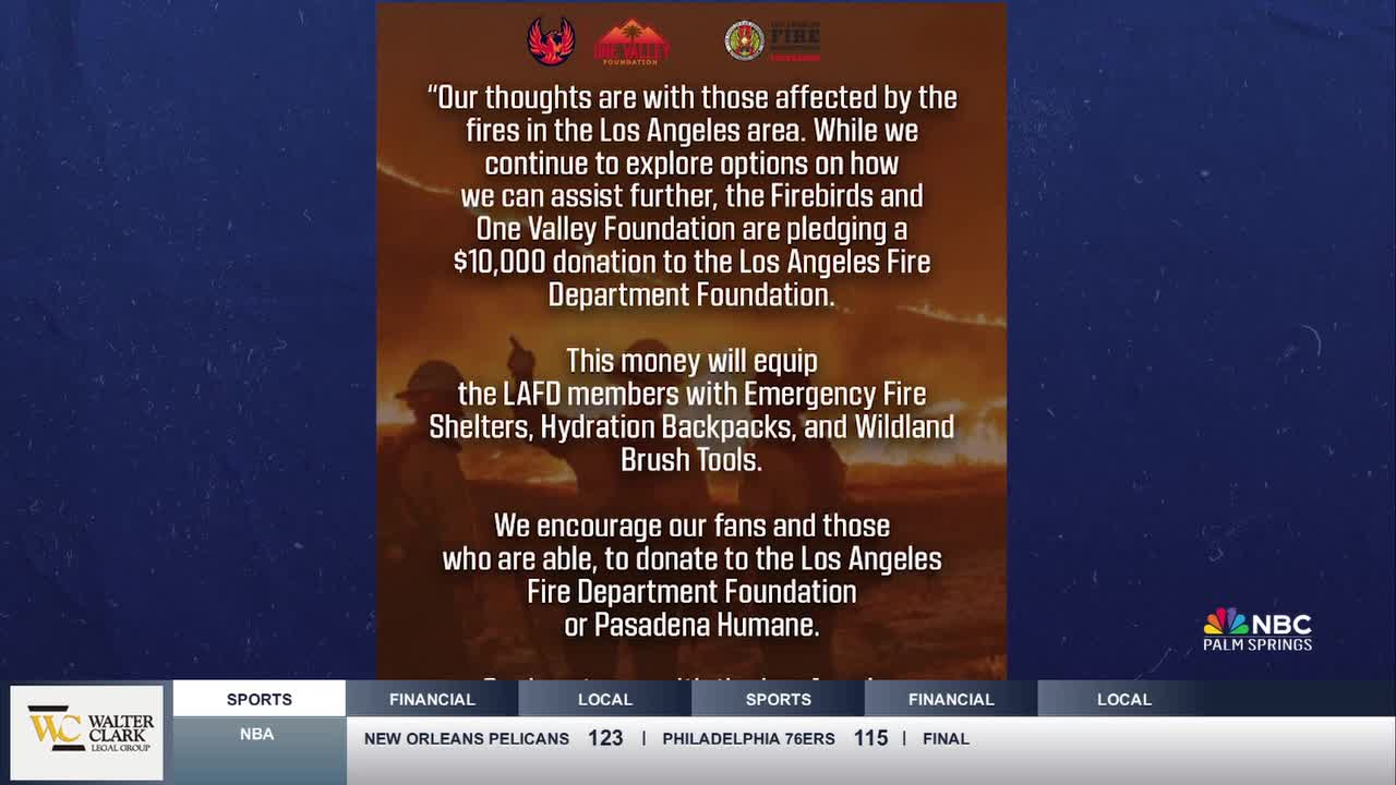 Coachella Valley Organizations Pledge $10K to Support LA County Fire ...