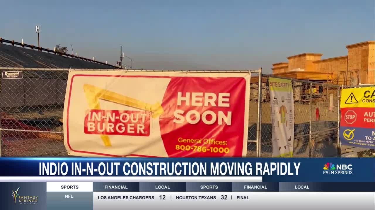 Indio In-N-Out Construction Moving Quickly