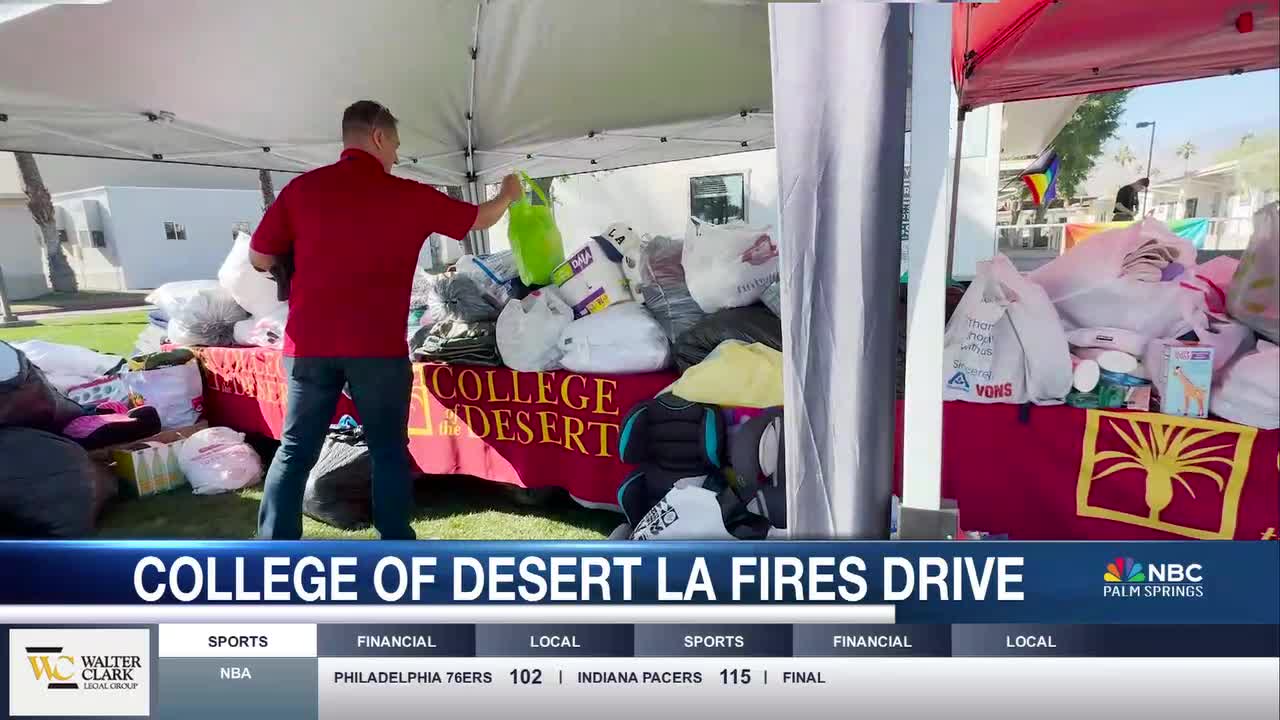 College Hosts Fire Relief Donation Drive