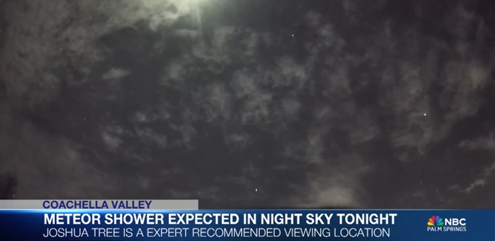 Halley's Comet Sparks Meteor Shower Over Coachella Valley Tonight