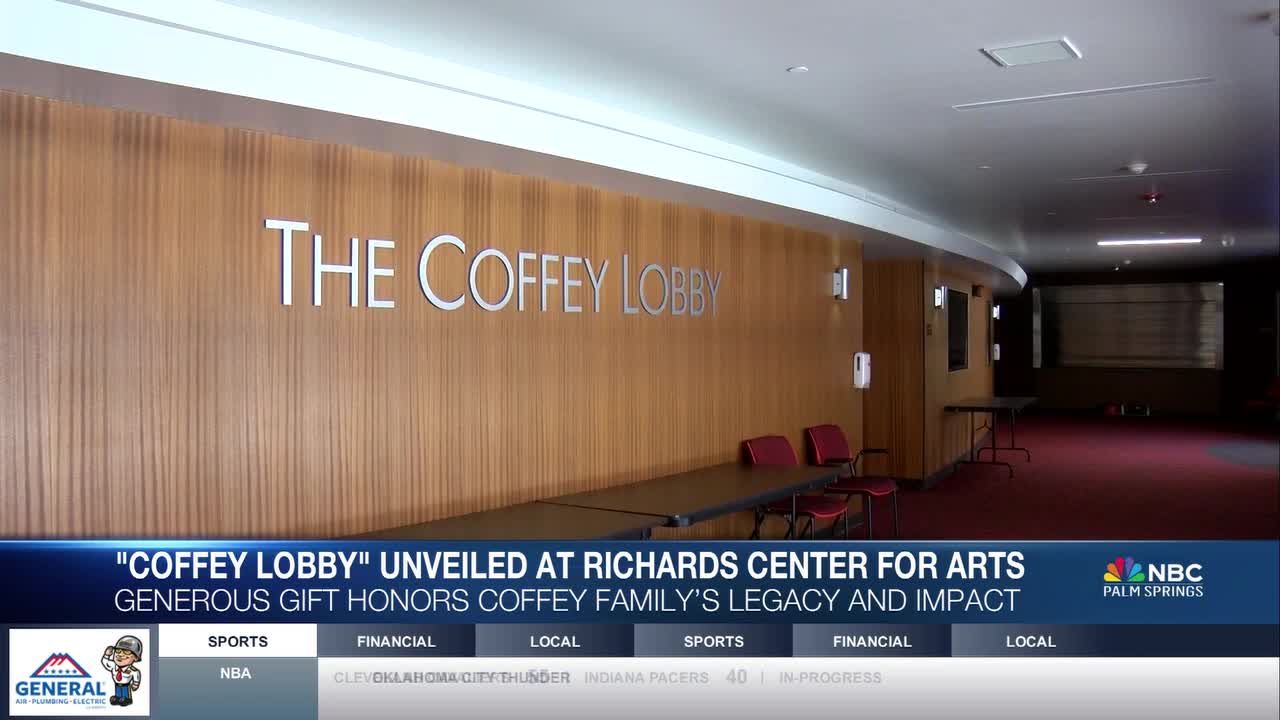 Coffey Lobby Unveiled at Richards Center Friday