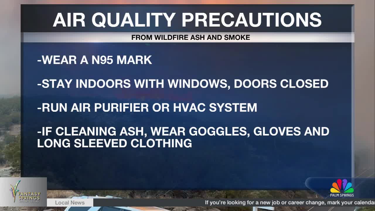 Rosa Fire Sends Ash Into Coachella Valley; Health Officials Urge ...