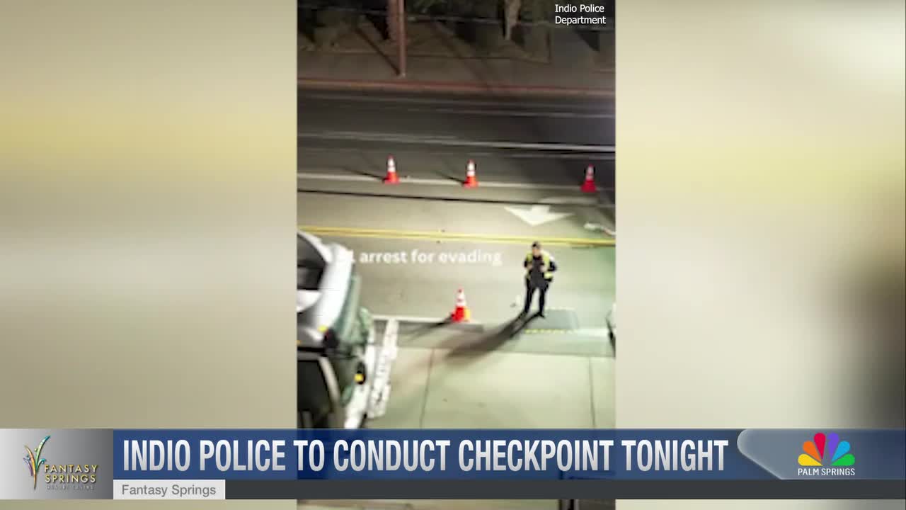 Indio Police to Conduct DUI Checkpoint Tonight