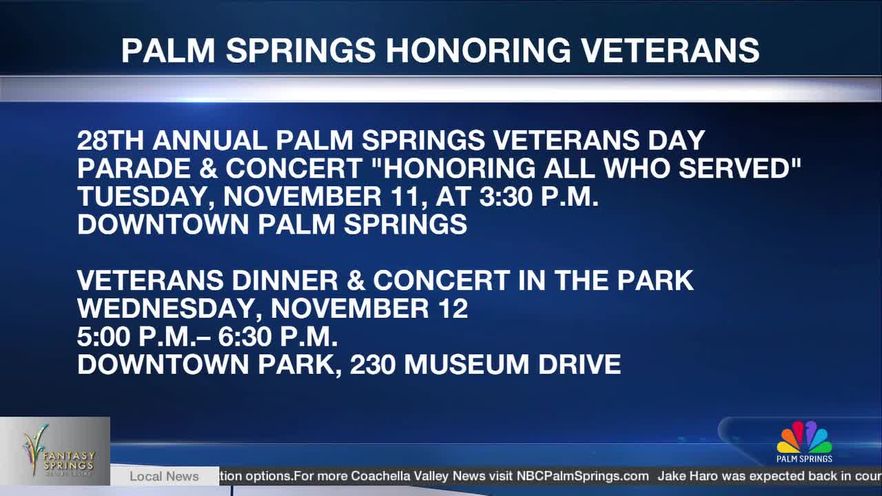 Palm Springs Announces Veterans Week Events to Honor Service Members