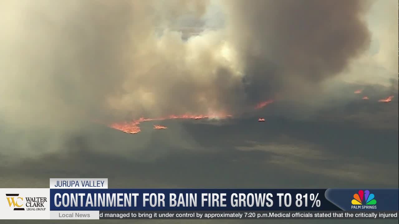 Bain Fire Near Jurupa Valley Reaches 81% Containment