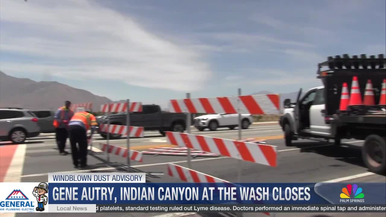Gene Autry, N. Indian Canyon Closed at the Wash