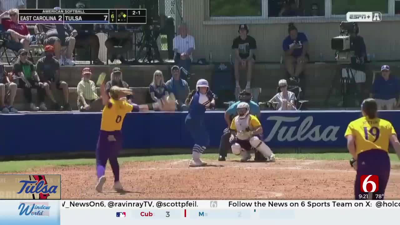 Tulsa Softball Defeats East Carolina, 10-2