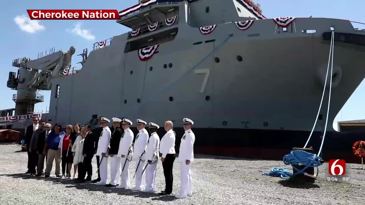 Cherokee Nation Citizens, Servicemembers, Honored At Navy Ship Christening