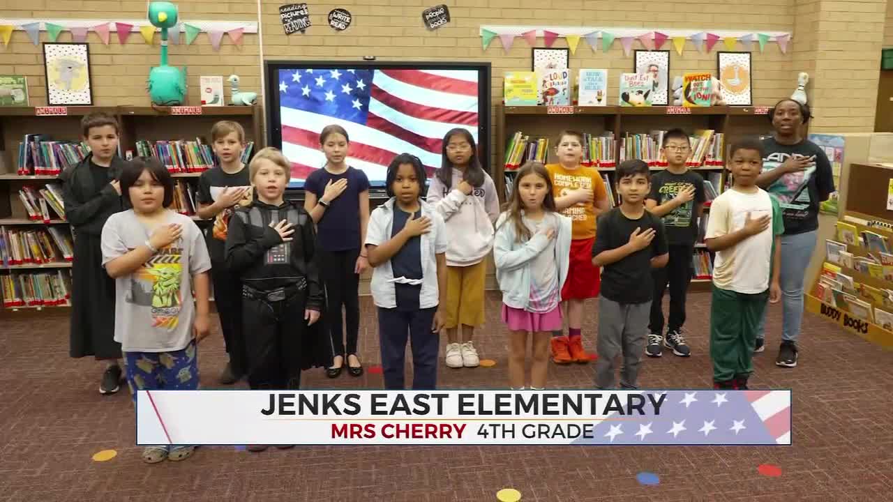 Daily Pledge: 4th Grade Students At Jenks East Elementary