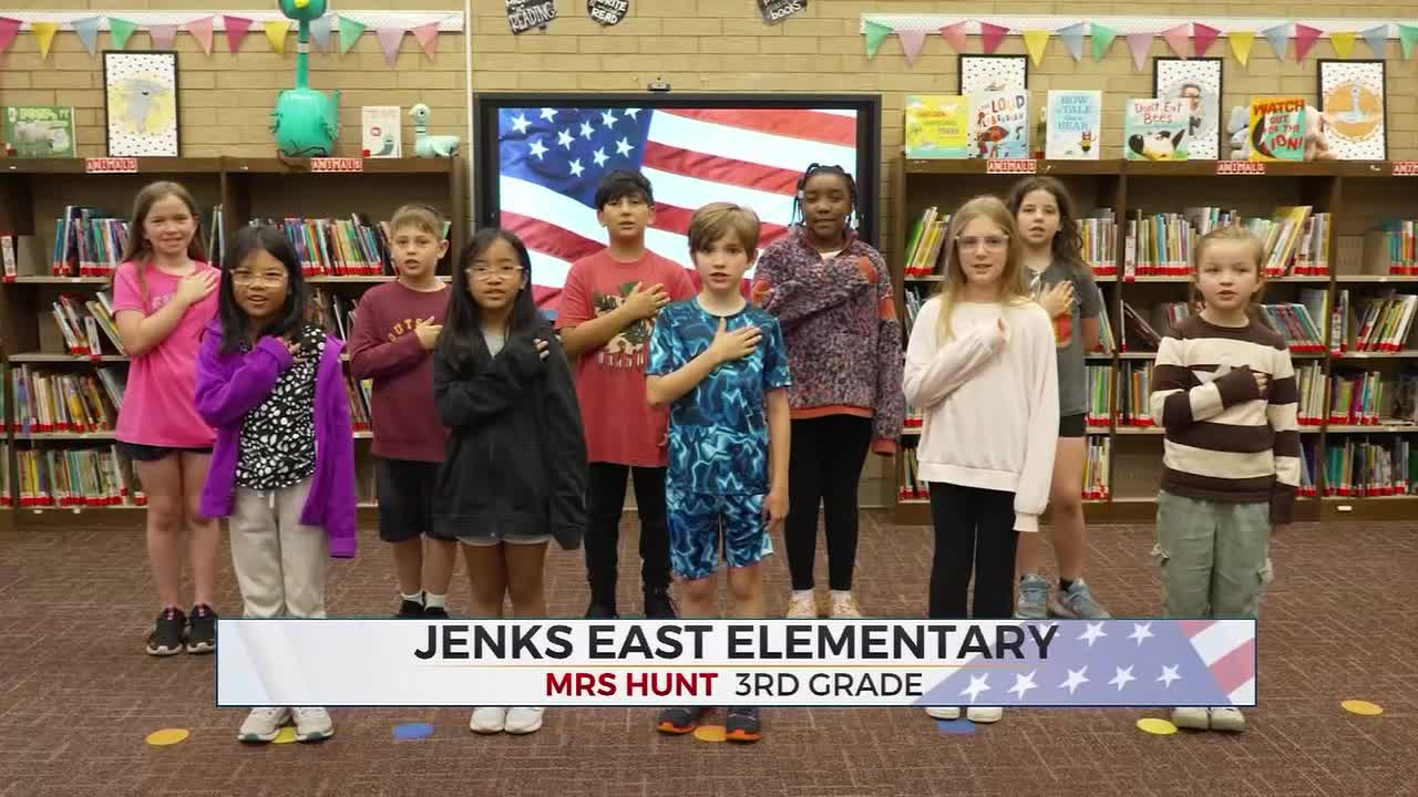 Daily Pledge: 3rd Grade Students At Jenks East Elementary