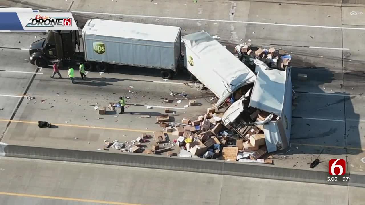 2 Killed In Early Morning Semi Crash On I-44 Near Catoosa