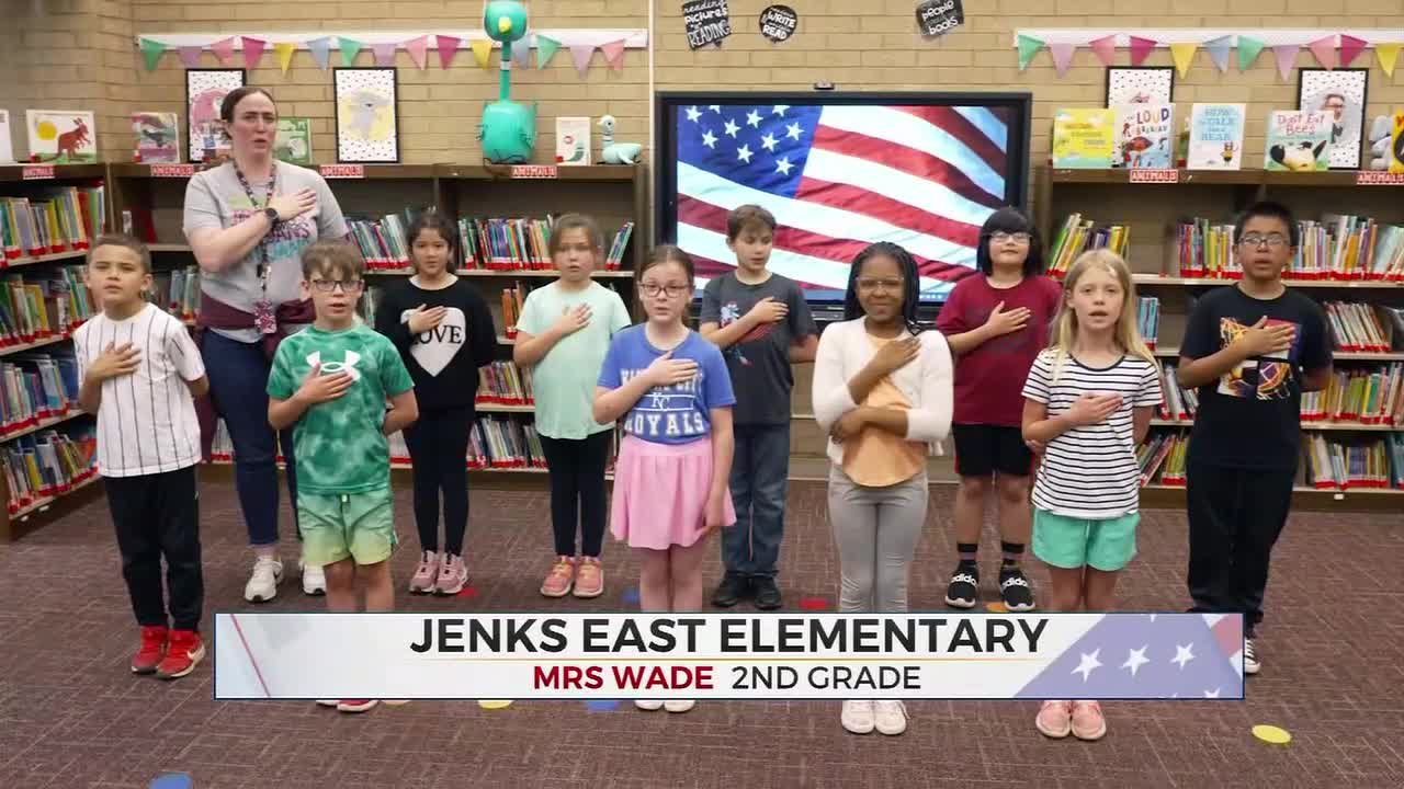 Daily Pledge: 2nd Grade Students At Jenks East Elementary
