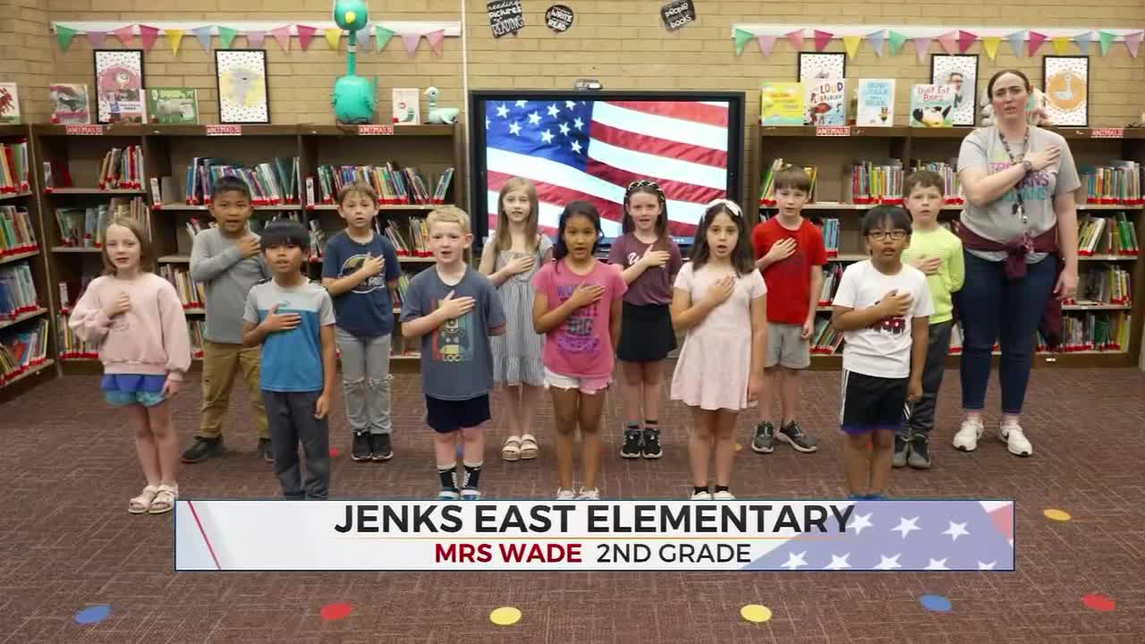 Daily Pledge: 2nd Grade Students At Jenks East Elementary