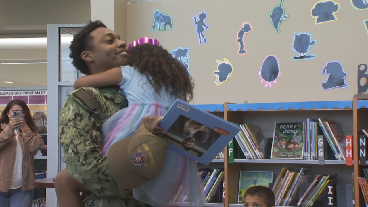 'I Missed Him': Military Father Surprises Daughter At Jenks Elementary