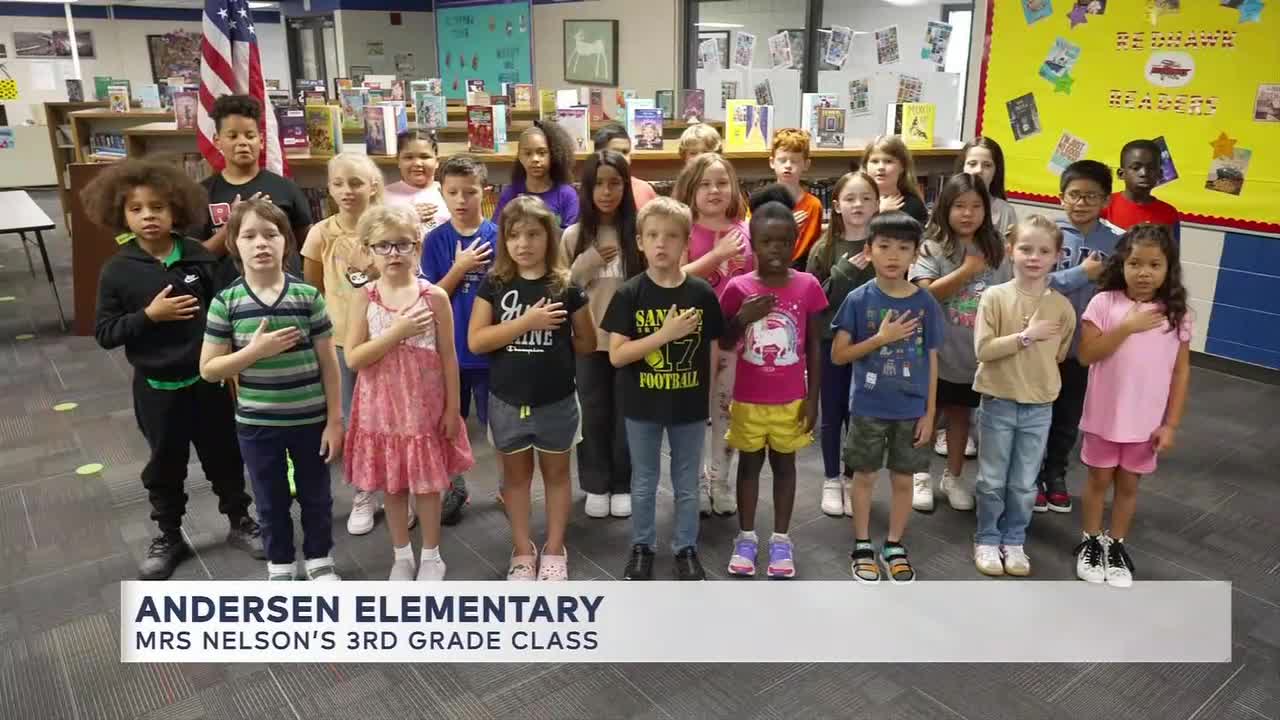 Daily Pledge: 3rd Grade Class At Andersen Elementary