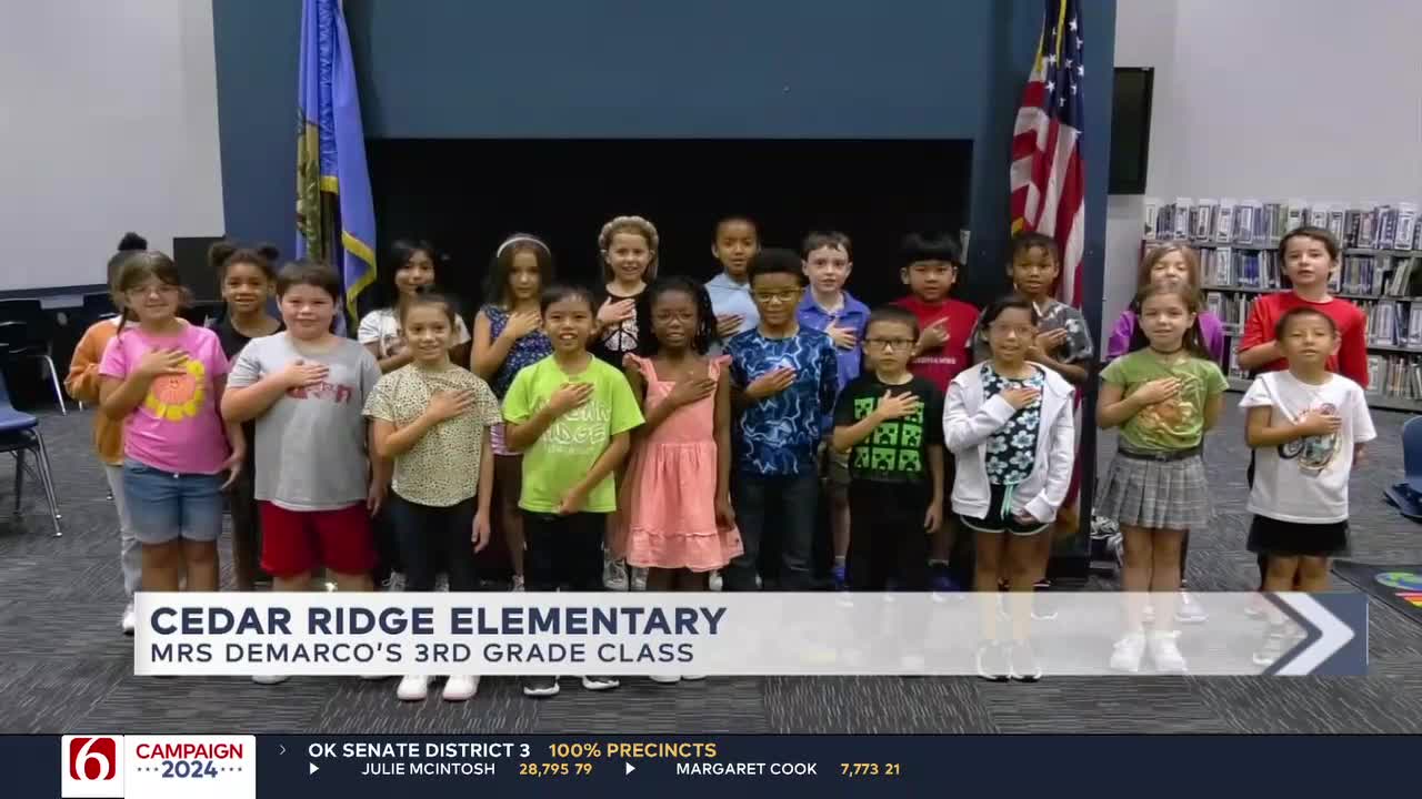 Daily Pledge: 3rd Grade Class At Cedar Ridge Elementary