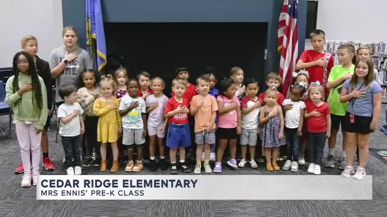 Daily Pledge: Pre-K Class At Cedar Ridge Elementary