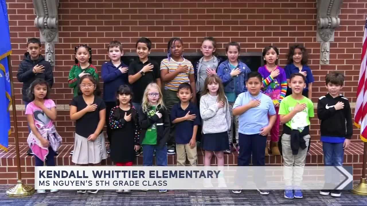 Daily Pledge: 5th Grade Class At Kendall Whittier Elementary