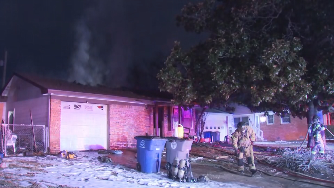 Firefighters Respond To Tulsa House Fire Near Highway 169