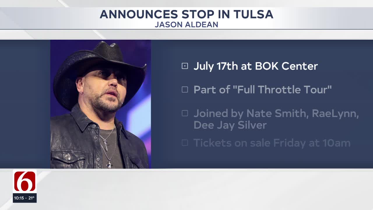 Jason Aldean tour coming to Tulsa in July