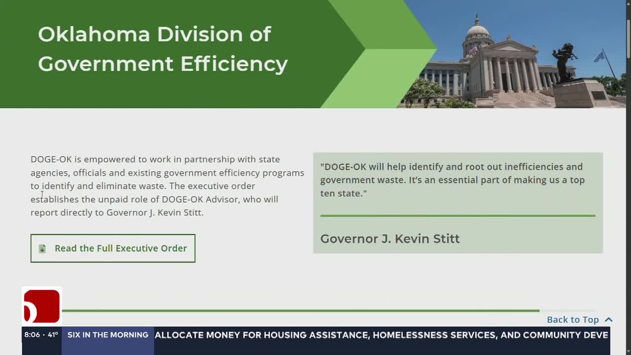 Oklahoma launches DOGE-OK transparency website