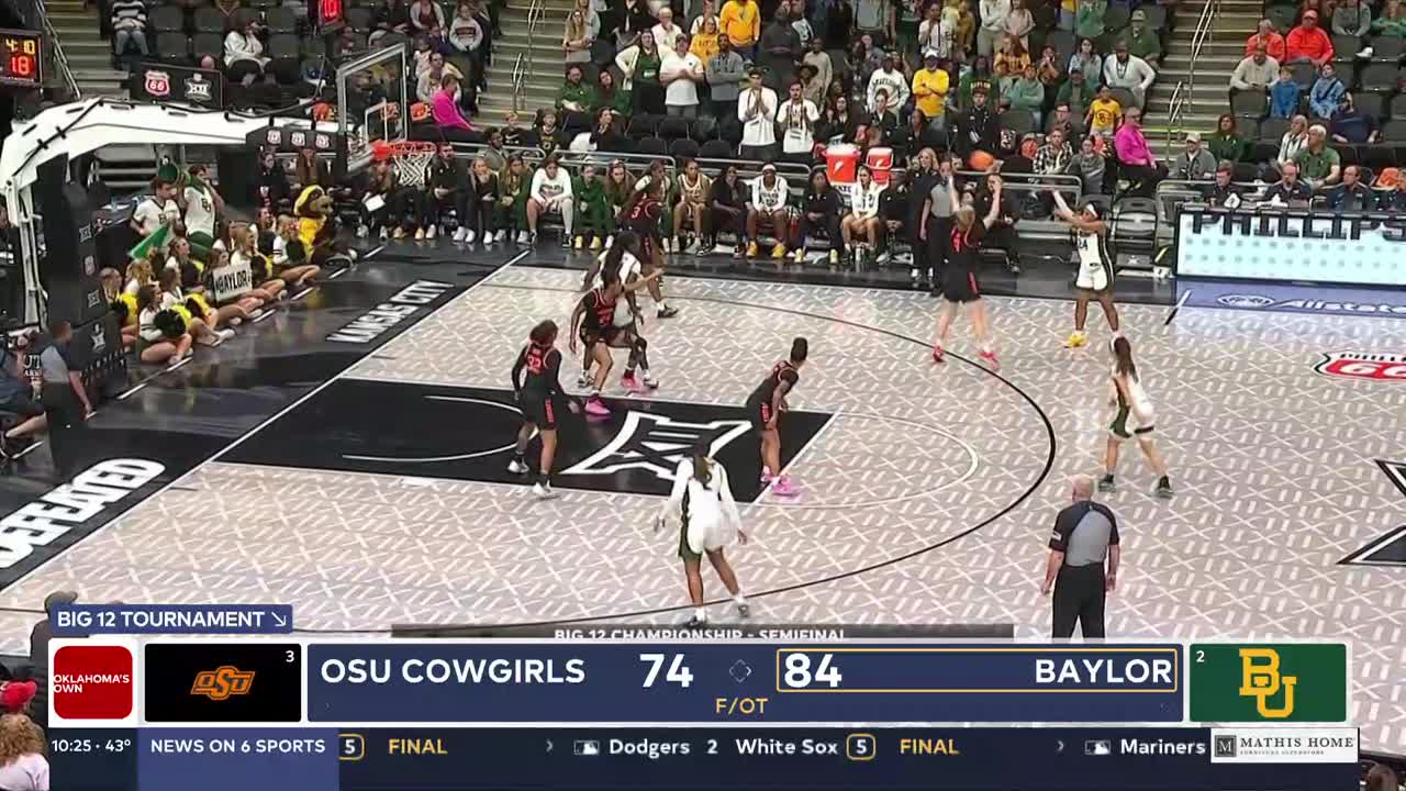 OSU Cowgirls fall in overtime to Baylor in the Big 12 semifinal game ...