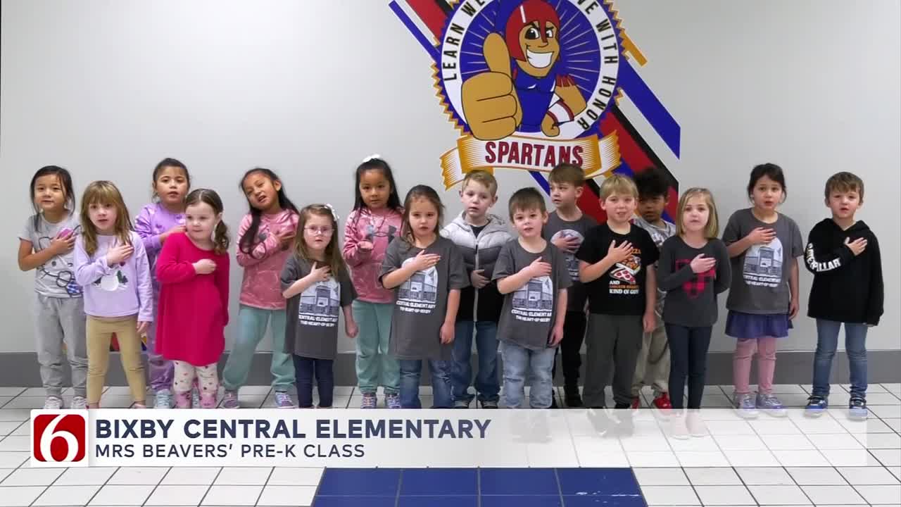 Daily Pledge: Pre-K class at Bixby Central Elementary