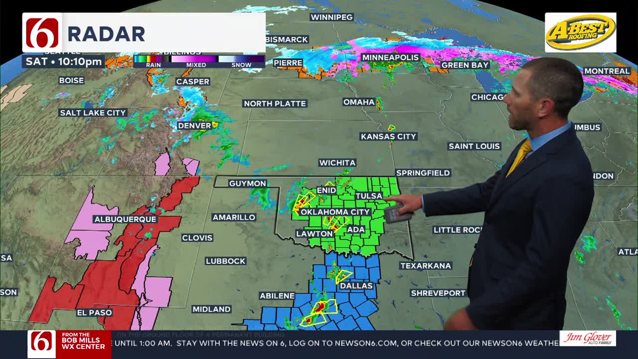 Aaron Reeves' Saturday evening forecast