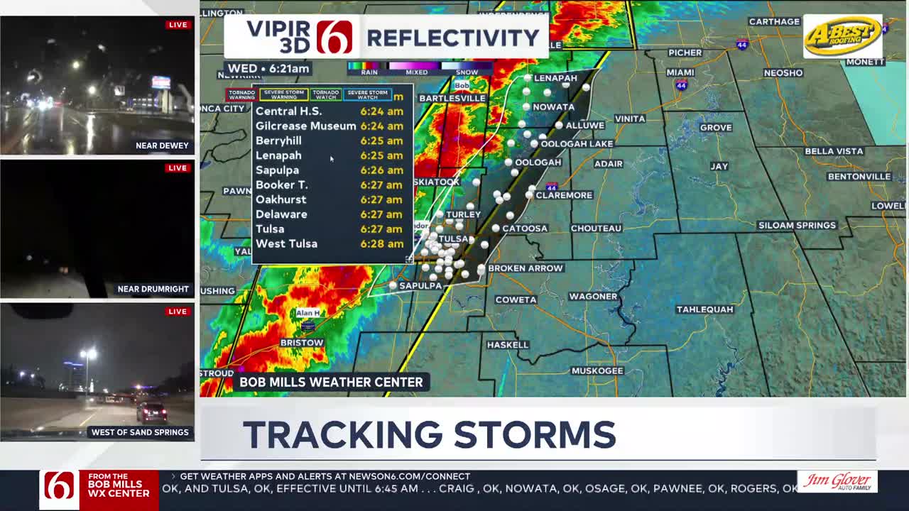 TIMELINE: When severe weather will impact the Tulsa metro