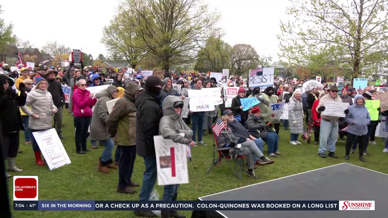 "Hands Off" rallies sweep U.S. as tariffs spark backlash in Tulsa
