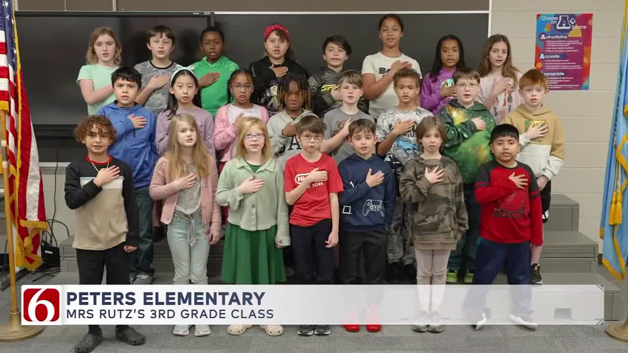 Daily Pledge: 3rd grade class at Peters Elementary