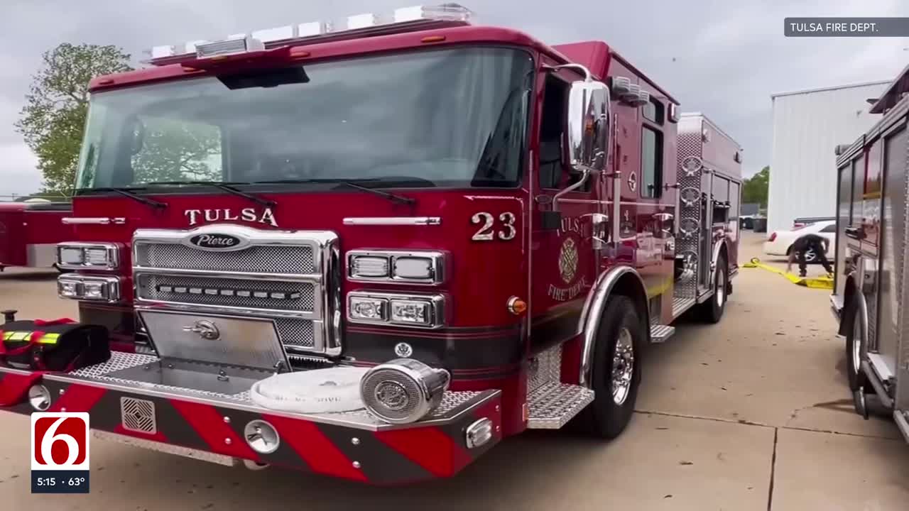 New firetrucks rev up in Tulsa: Station 23 and 4 welcome upgrades