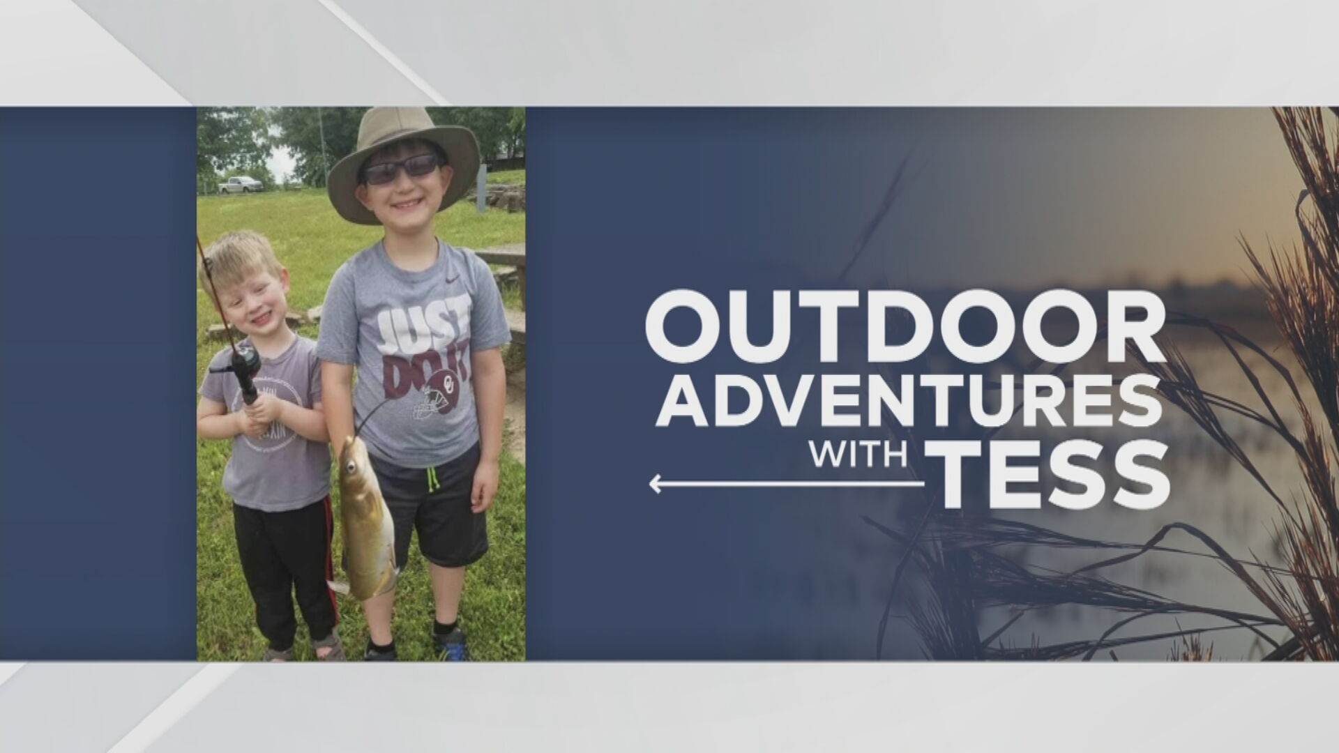 Outdoor Pics With Tess: Grant and Ledger's first fish
