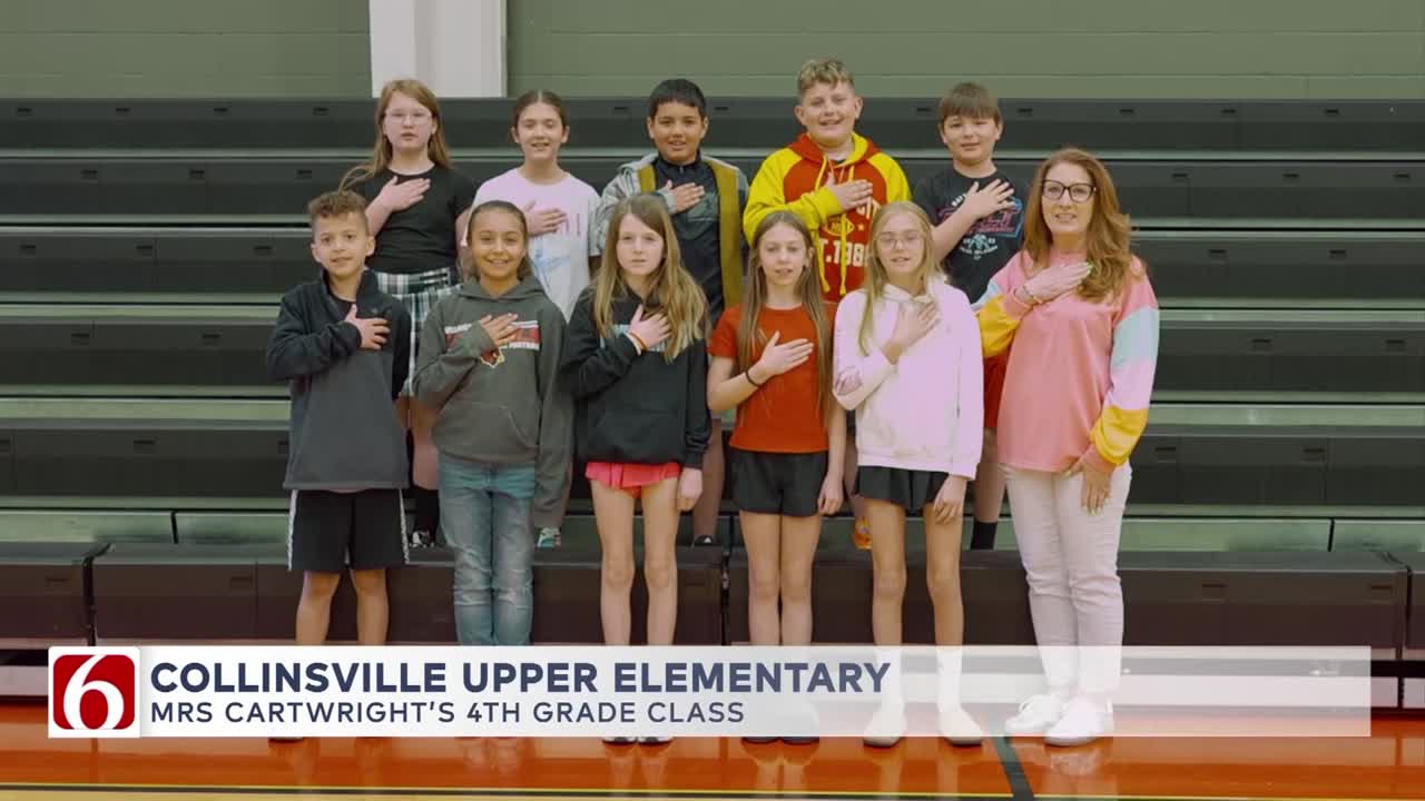 Daily Pledge: 4th grade class at Collinsville Upper Elementary