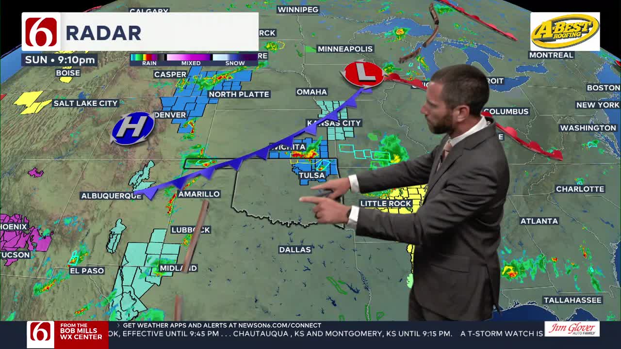 Aaron Reeves' Sunday overnight forecast