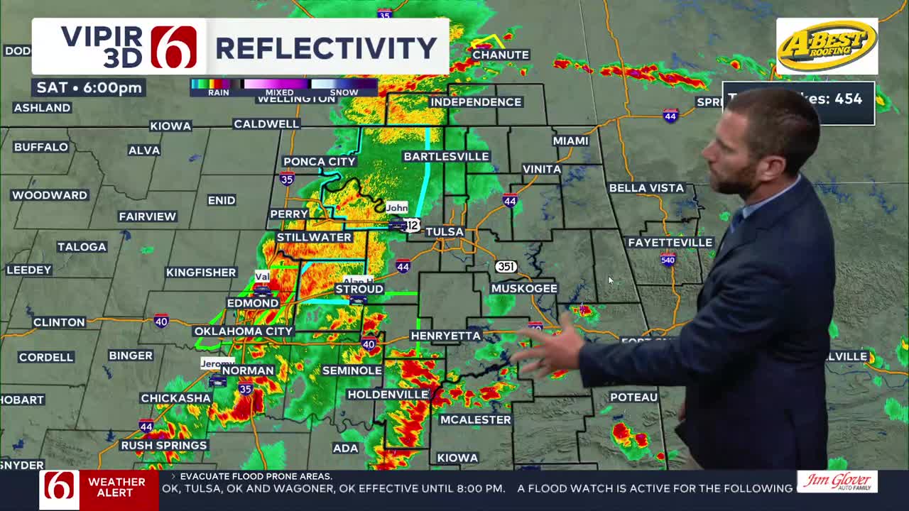 Aaron Reeves' Saturday evening forecast