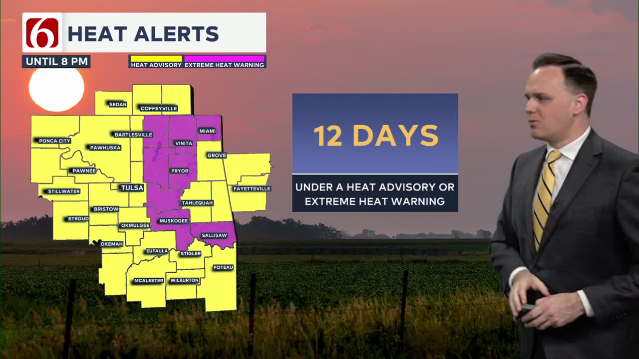 Tulsa Weather: Heat wave holds on, but a drop in temperatures and storm ...